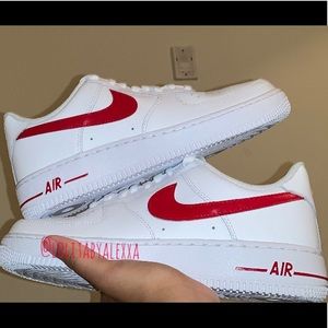 Nike | Shoes | Custom Red Air Force | Poshmark